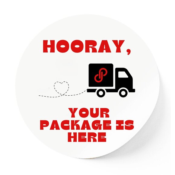 SellersMerch | Design | Hooray Its Here Cute Delivery Truck Sticker 2 ...